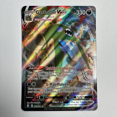 Garbodor VMAX - 101/203 - Ultra Rare Evolving Skies Pokemon TCG Near ...