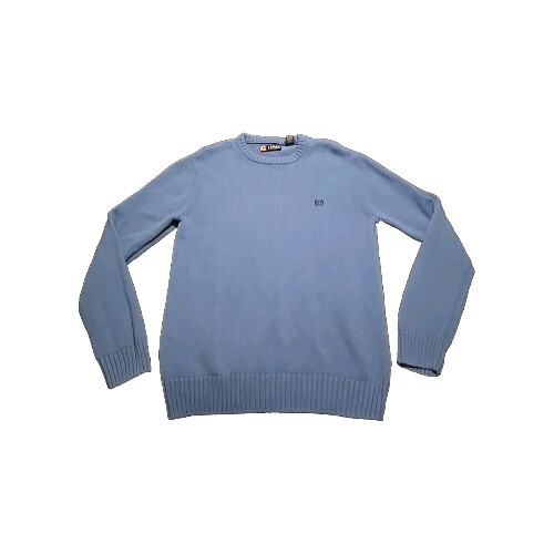 Chaps Brand Mens Knit Pullover Sweater Size M Light Blue Preppy ...