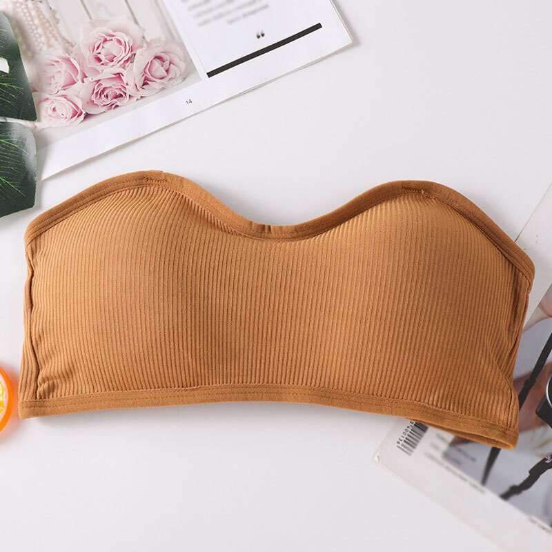 Tube Top Push Up Chest Wrap Seamless Strapless Bra Invisible Bra Back ...