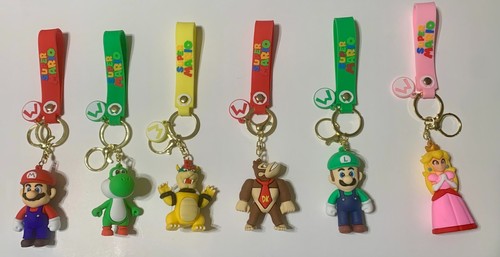New Super Mario Bros 3D Rubber Keychain with Vibrant Strap | eBay