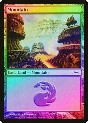 Mountain (301) FOIL Mirrodin PLD Basic Land MAGIC THE GATHERING CARD ...