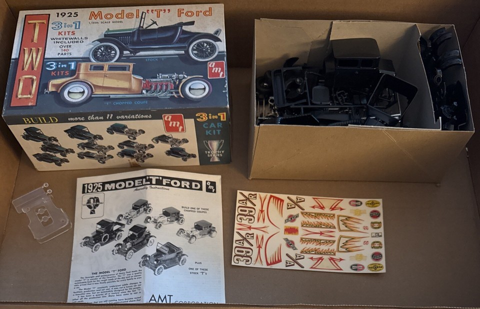AMT 1925 Model “T” Ford 3 in 1 Car Kit Trophy Series 1/25 Customizing ...