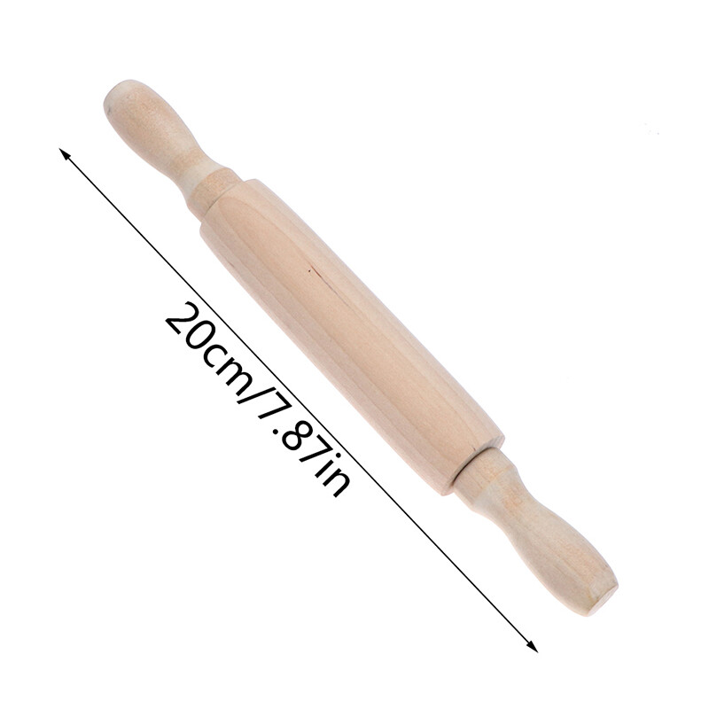 Rolling Pin Solid Wood Non stick Wooden Pressing Stick Baking Dough ...