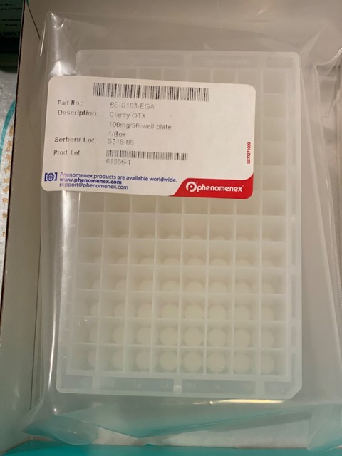 Phenomenex 8E-S103-EGA Clarity OTX Plate 100mg / Well 96-Well for sale ...