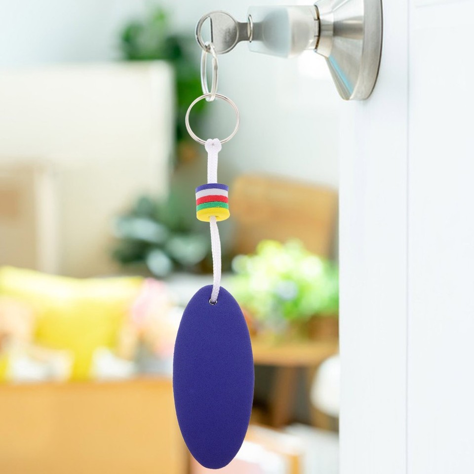 6pcs Boat Floating Keychains Buoy Float Key Pendant Oval Shape Floating ...