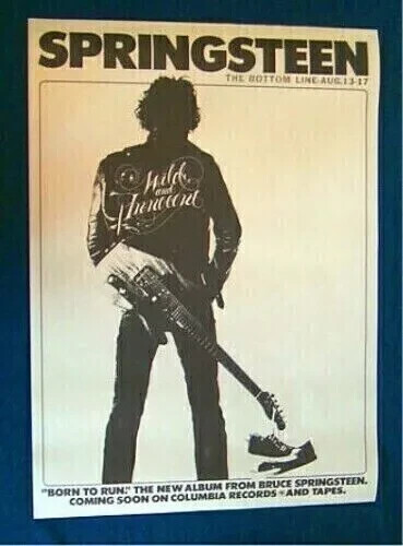 BRUCE SPRINGSTEEN ORIGINAL BOTTOM LINE MINT ROLLED RARE ROCK POSTER 20 ...
