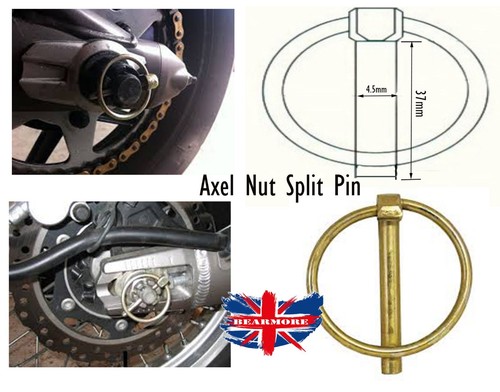 4.5mm Rear Axel Nut Split Pin Alternative Locking Pin Safety Lynch Pin ...