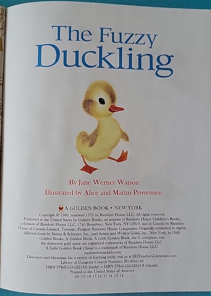 The Fuzzy Duckling & Peter Rabbit Little Golden Books Hardback~1970's ...