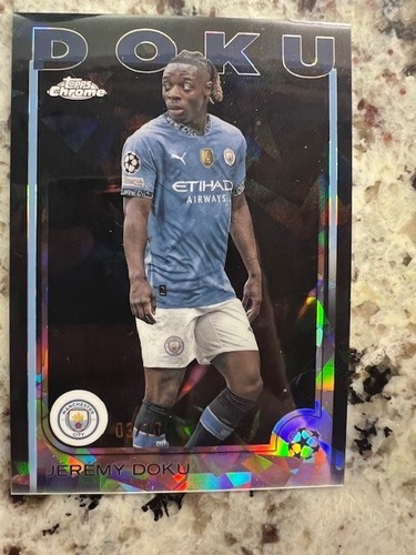 2024-25 TOPPS CHROME BLACK SAPPHIRE UEFA CARD 03/10 MANCHESTER CITY ...