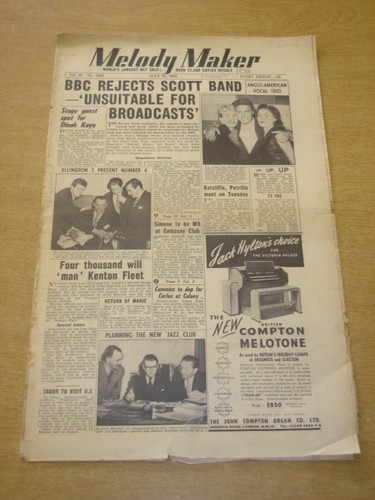 MELODY MAKER 1953 JULY 25 BBC RONNIE SCOTT SIDNEY SIMONE DINAH KAYE ...