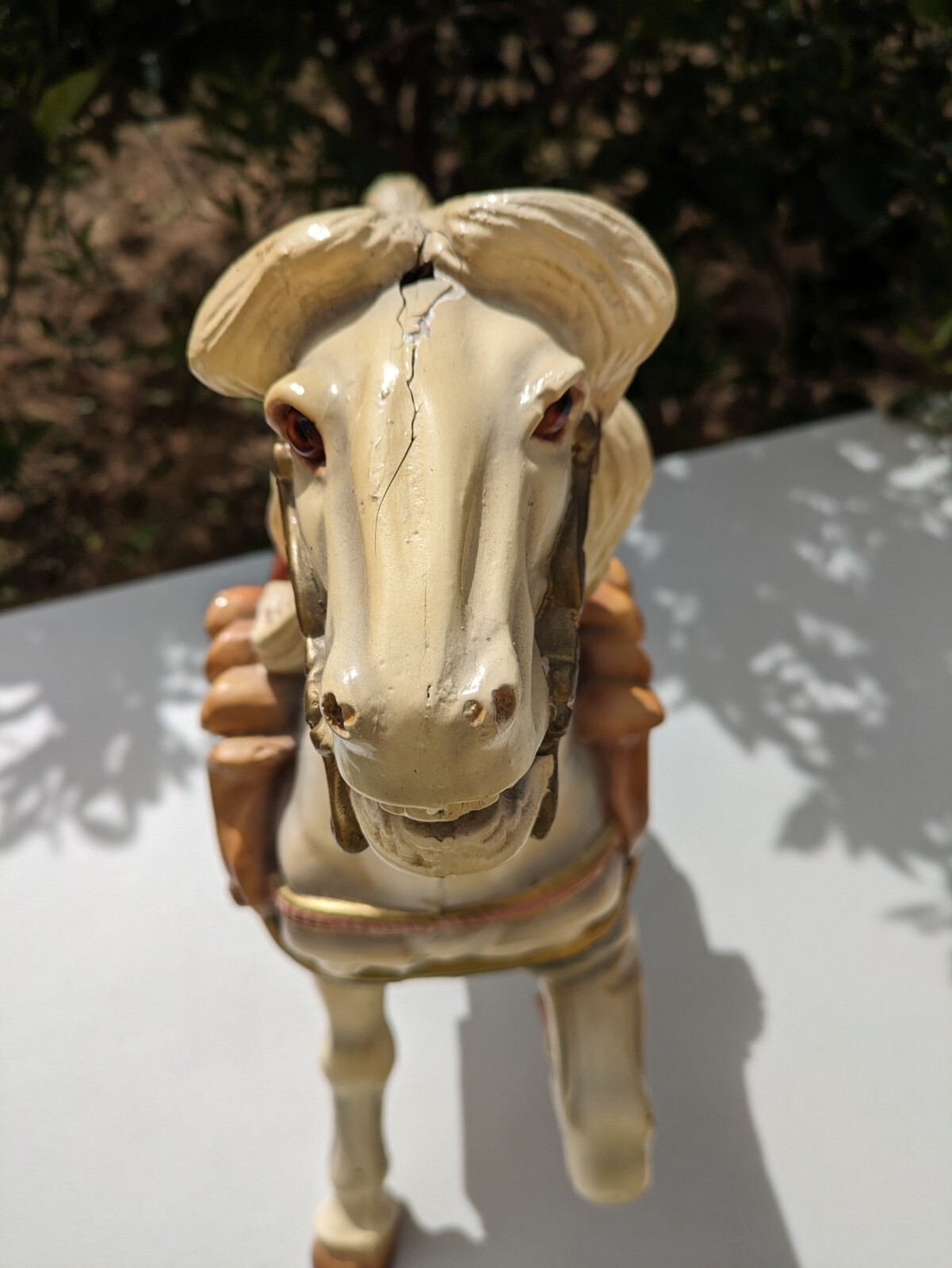 Vintage Carousel Horse 18" TALL X 19" LONG-Heraldic Style-Sea Shell ...