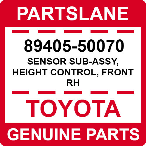 89405-50070 Toyota OEM Genuine SENSOR SUB-ASSY, HEIGHT CONTROL, FRONT ...