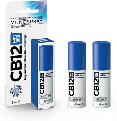 CB12 Mundspray Mint Menthol Mundwasser & Spray sofort frischer Atem 2x ...
