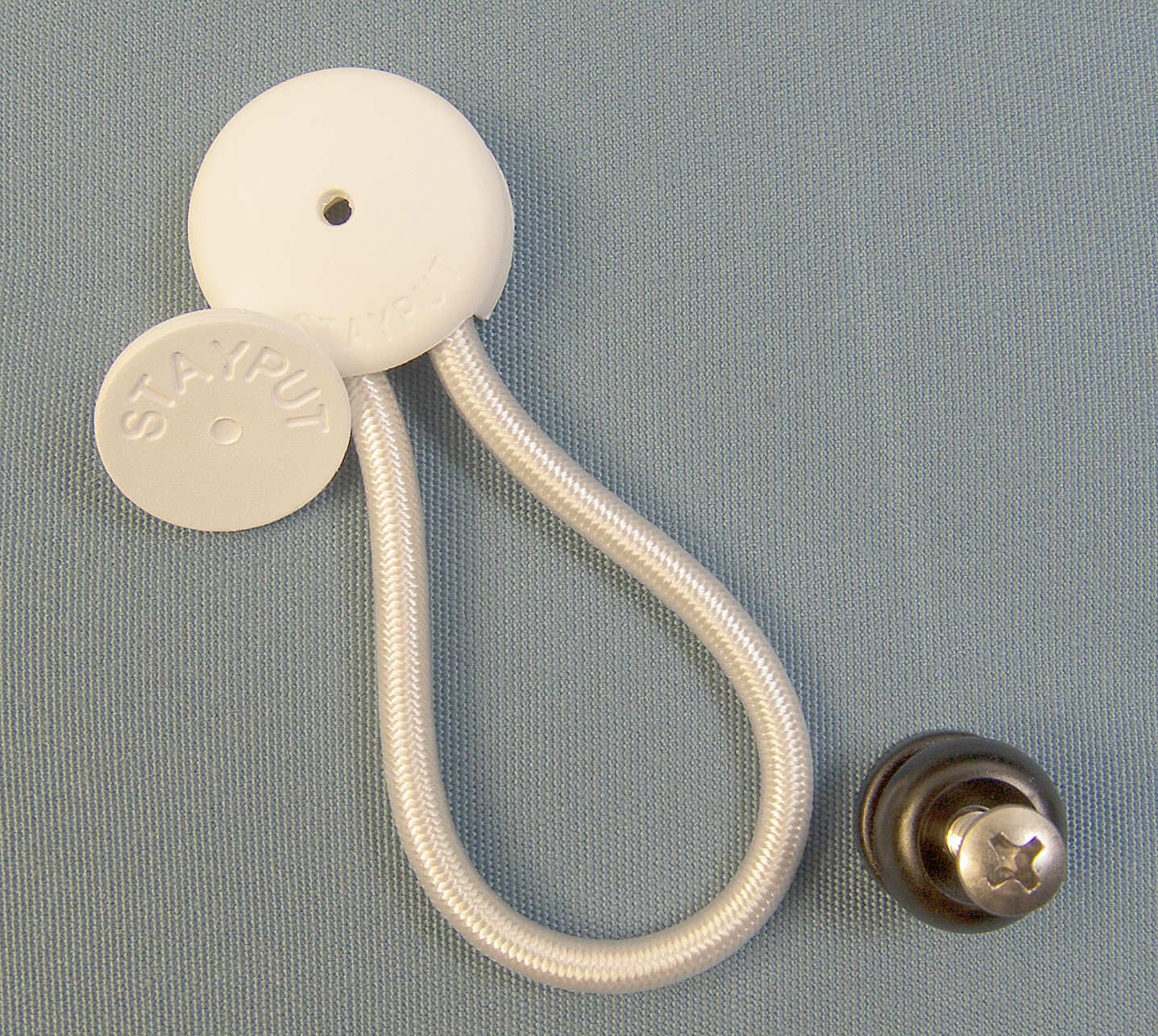 Stayput Bungee / Shock Cord Fastener's, White w/ Black Surface ...