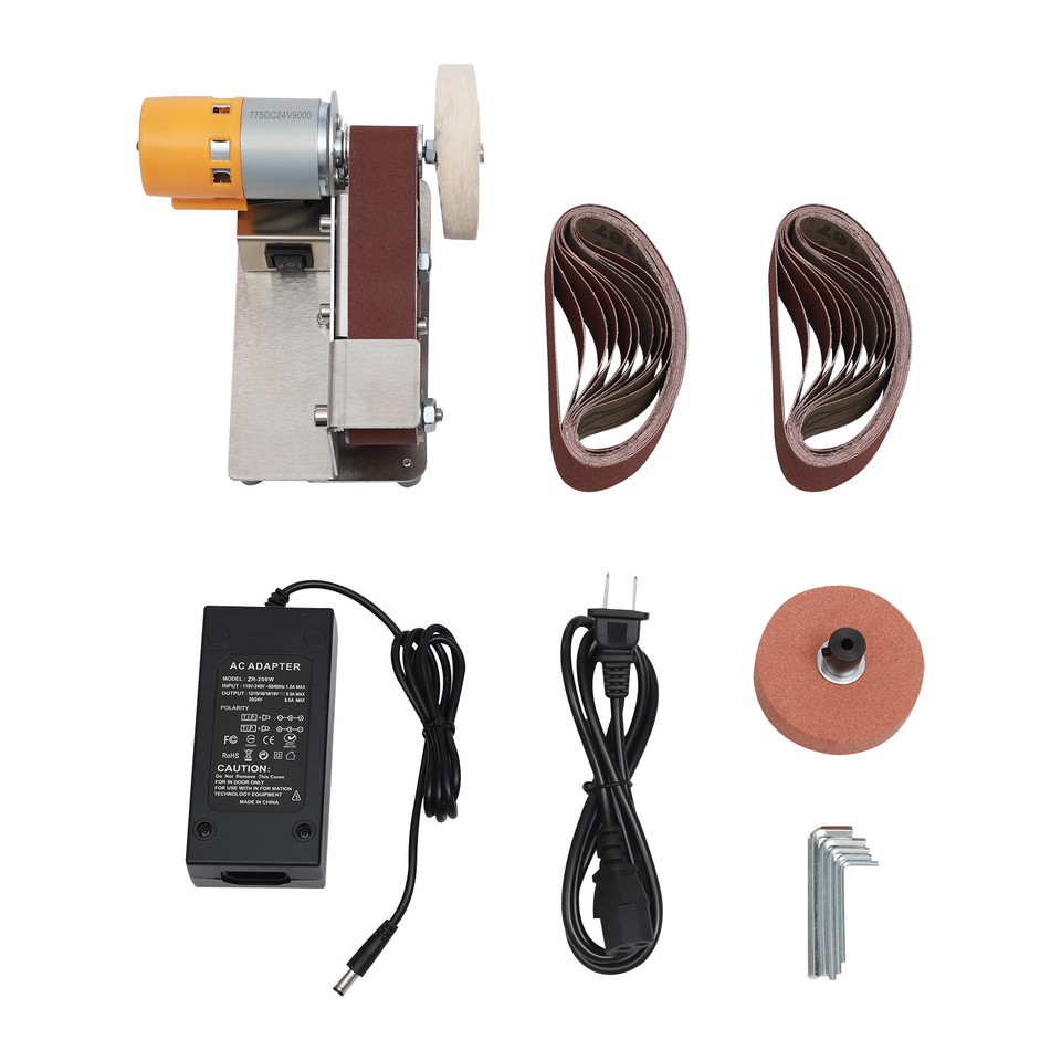 Electric Belt Sander Small Belt Sander 7-Stage Adjustable Polisher 150W ...