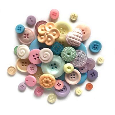 Buttons Galore GB116 Pastel Button Grab Bag with Craft and Sewing ...