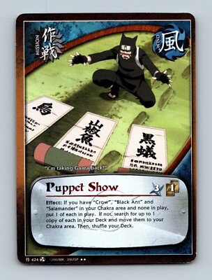 Naruto CCG - RARE - Puppet Show 424 - RAINBOW TEXT Fateful Reunion | eBay