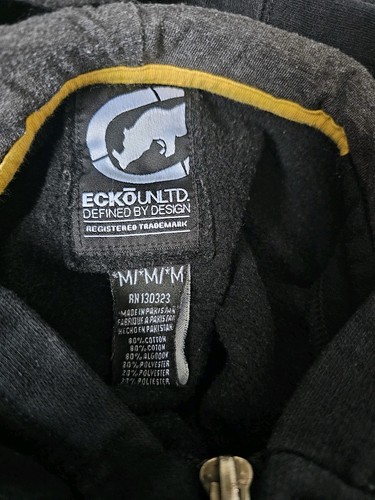 Ecko Unltd Hoodie M Teens Mens Sweater Jacket Full Zip Y2K Vintage ...