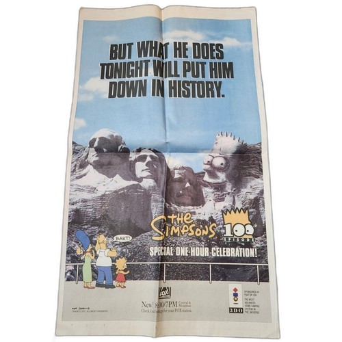 1994 The Simpsons 100th Episode Newspaper Ad | FOX Promo | Vintage ...
