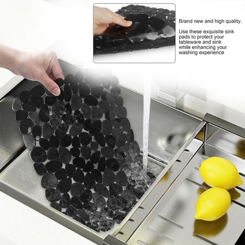 Plastic Pebble Sink Protector Draining Pad Drying Mat Kitchen Sink Mat ...