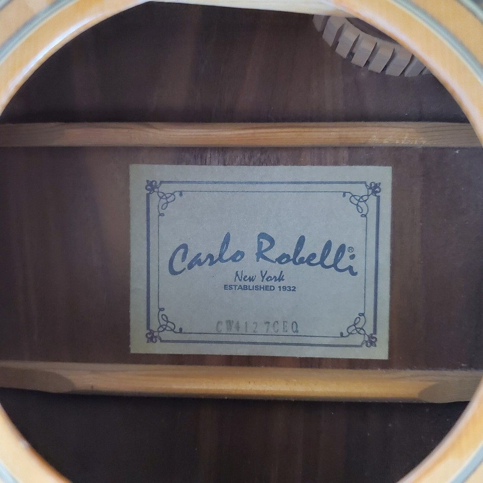 Vintage Carlo Robelli New York Electric Acoustic Guitar Six String Full ...