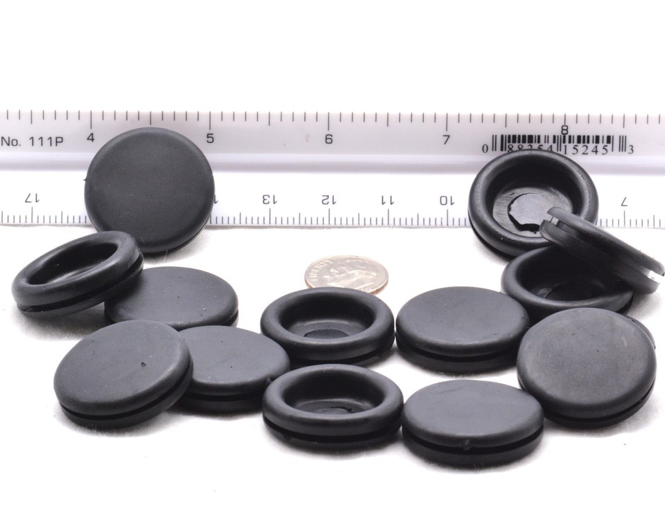 1" Rubber Panel Plug, Knockout Plug, Solid Grommet, Fits 1/16” Thick ...