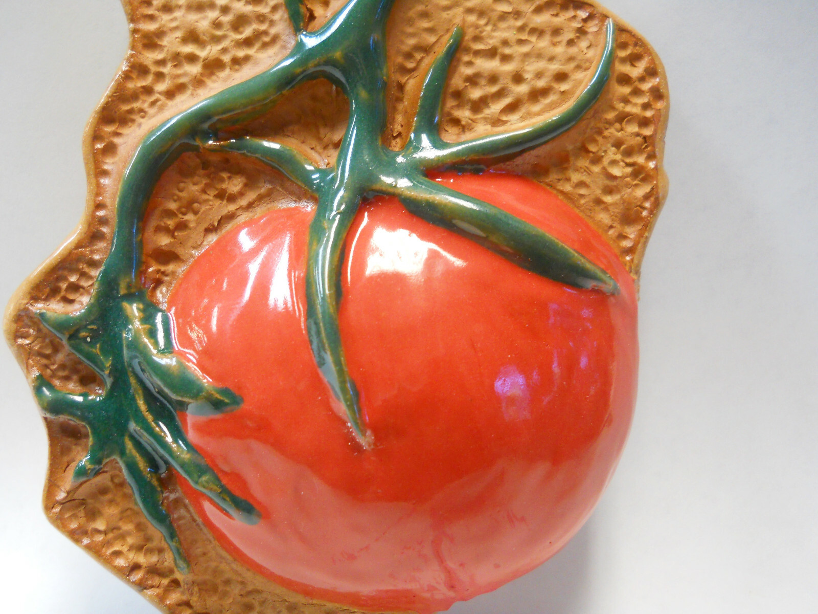 Red TOMATO Vegetable Tile -Handmade Ceramic Wall Decor/ Veggie Garden ...