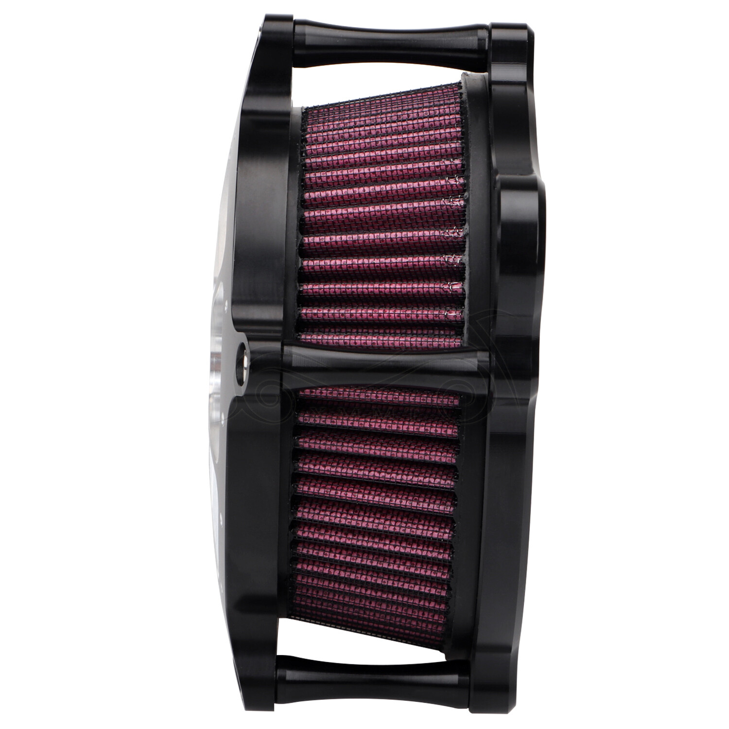 Skull CNC Air Cleaner Red Intake Filter For Harley Dyna Electra Glide ...