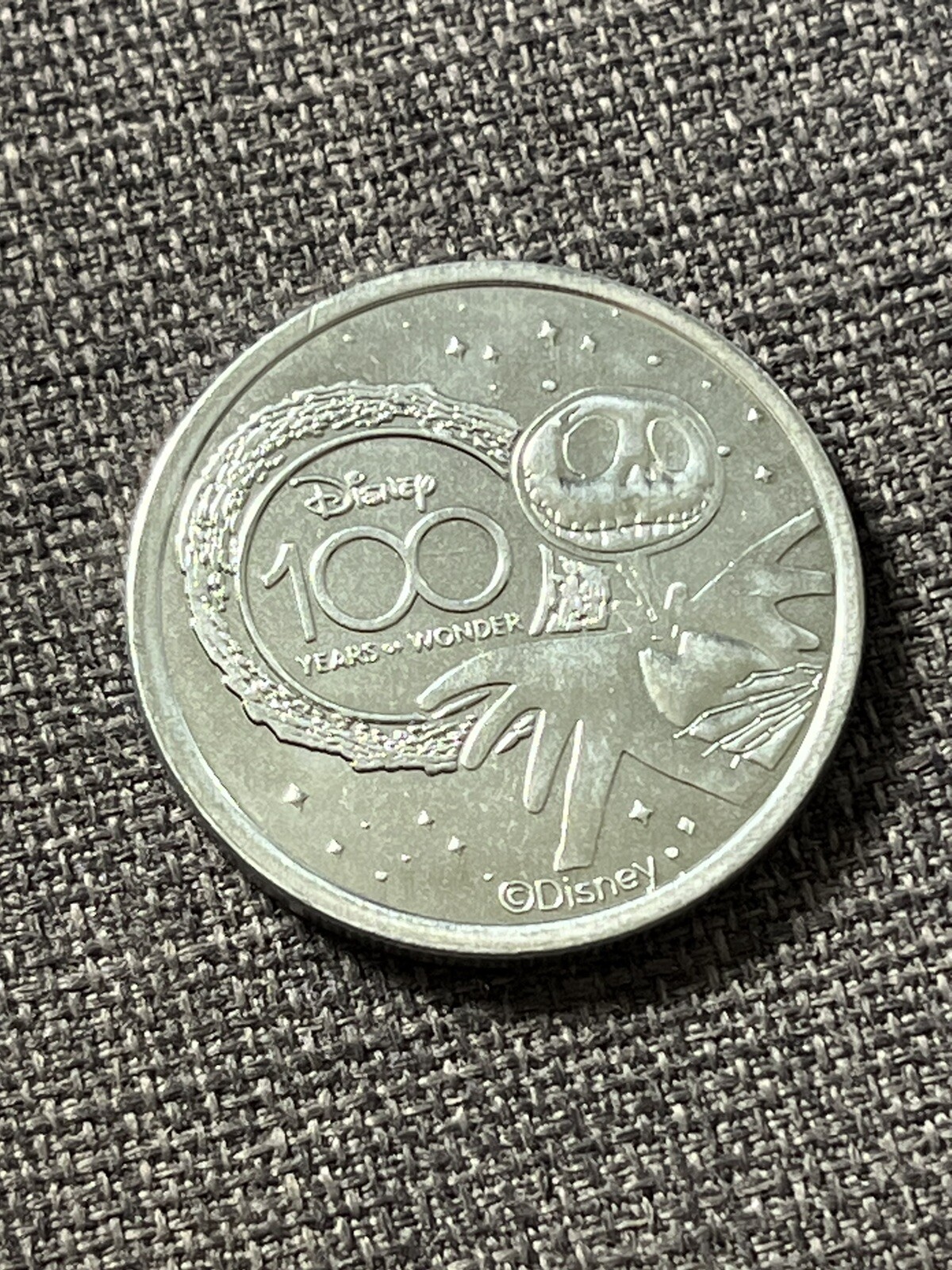 Jack Skellington - Disney 100 Years of Wonder Silver Metal Medallion ...