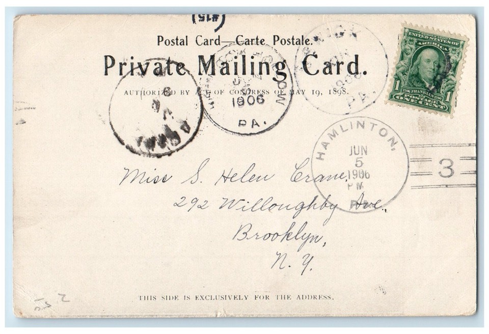 1906 Paupack High Falls Waterfalls BridgeHawley Pennsylvania PA Posted ...