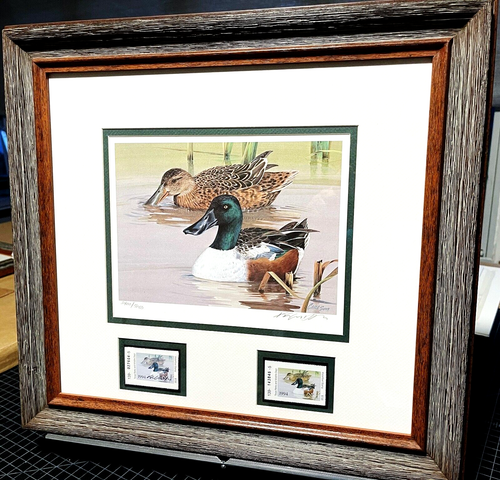 Ken Carlson 1994 Texas Waterfowl Duck Stamp Print With Double Stamps ...
