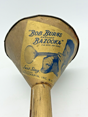 Vintage 1930s Bob Burns Kazooed Tin Bazooka Slide Instrument Pochapin ...