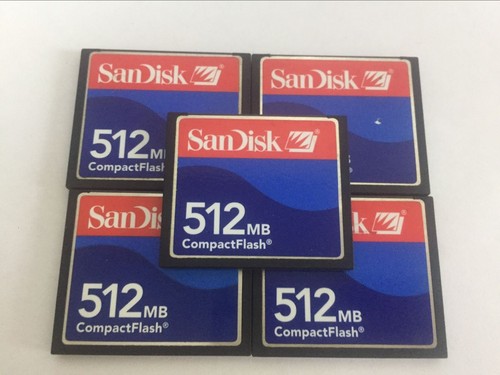 5PCS 512MB Sandisk Compact Flash Card 512MB CF Memory card SDCFJ/SDCFB ...