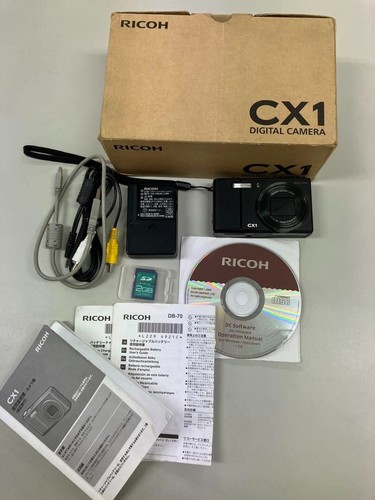 RICOH CX1 Compact Digital Camera Color Black with Battery,Charger,Box ...