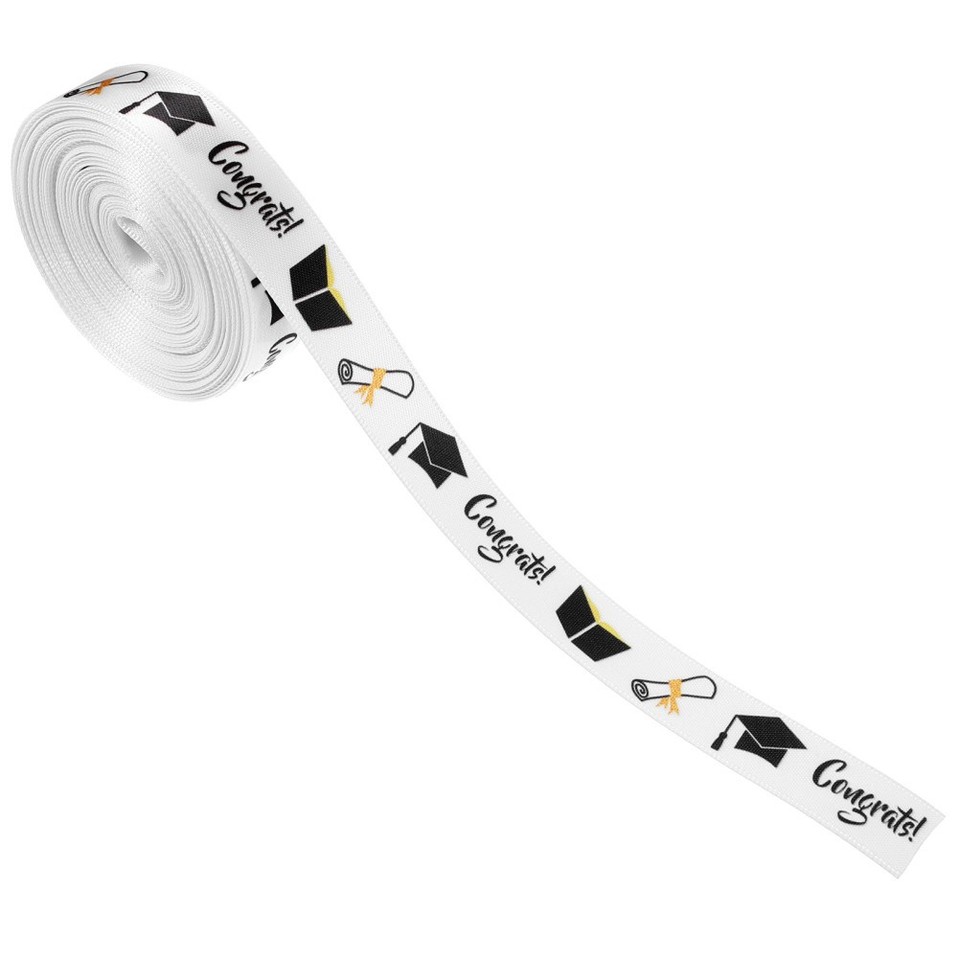 Grad Congrats Ribbon Ribbons Crafts Graduation Wired Celebration Bow ...