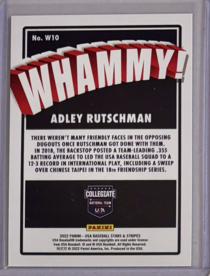 Adley Rutschman 2022 Panini USA Stars & Stripes SP Whammy #W10 | eBay
