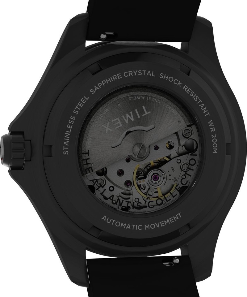 Timex Black Mens Analogue Watch Deep Water Tiburon Automatic TW2W21100 ...