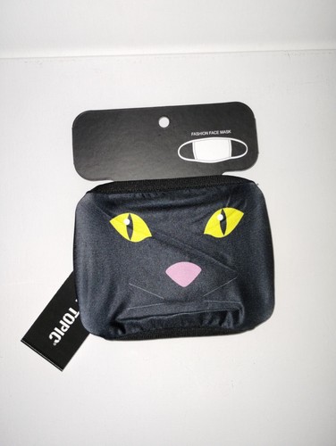 Black Cat Adjustable Face Mask Hot Topic | eBay