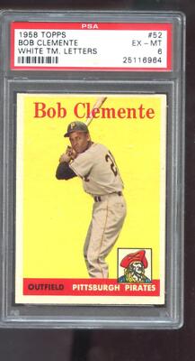 1958 Topps #52 Bob Clemente Roberto Clemente PSA 6 Graded Baseball Card ...