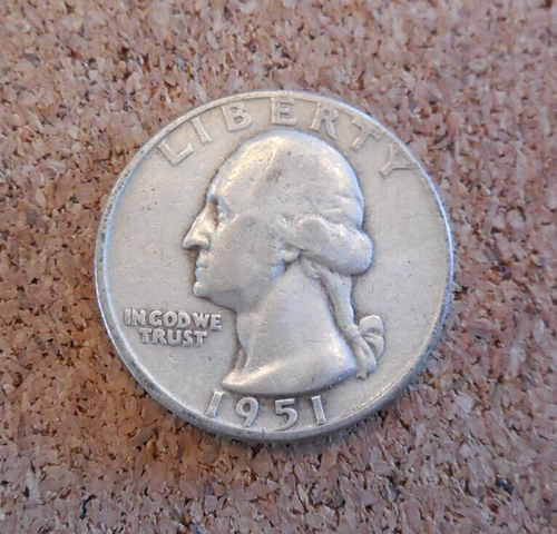 1951 D Washington Silver Quarter, Silver 25-Cent Coin, D-Mint Mark 25C ...