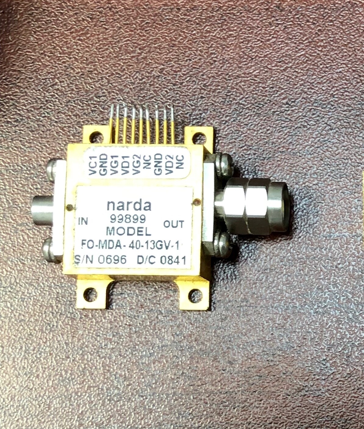 Narda EML 40Gb/s EA LN GPPO RF Modulator Driver Amplifier FO-MDA-40 ...