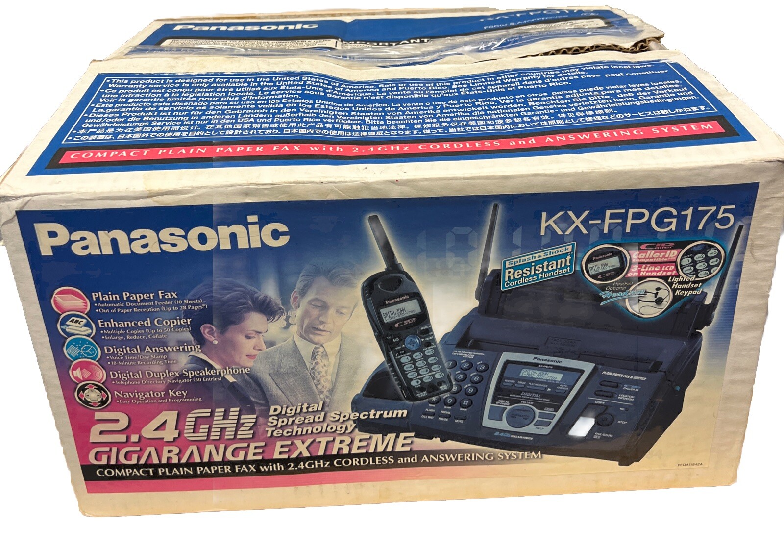 New - Panasonic KX-FPG376 Fax / Copy Machine Wireless Handset Phone ...