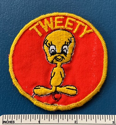 Vintage TWEETY BIRD Twill Embroidered Looney Tunes PATCH Cartoon ...