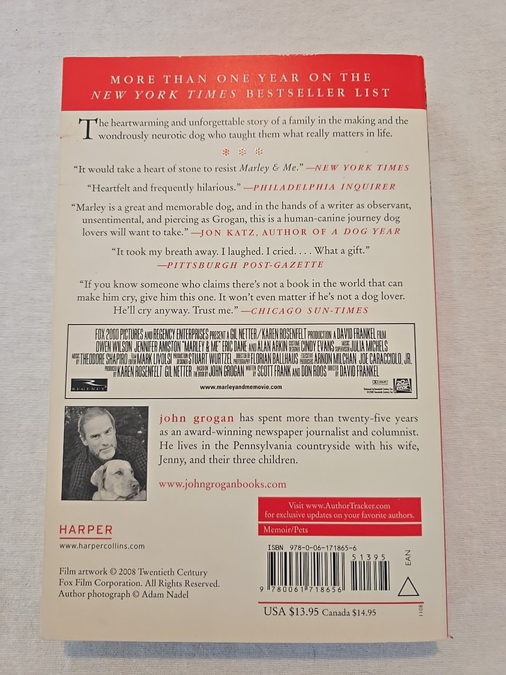 Marley and Me : Life and Love with the World's Worst Dog by John Grogan ...