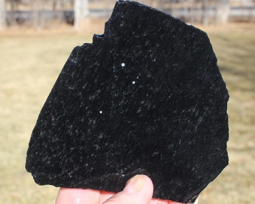 BLACK OR SILVER SHEEN OBSIDIAN 155 Gram Slab knapping/jasper//arrowhead ...