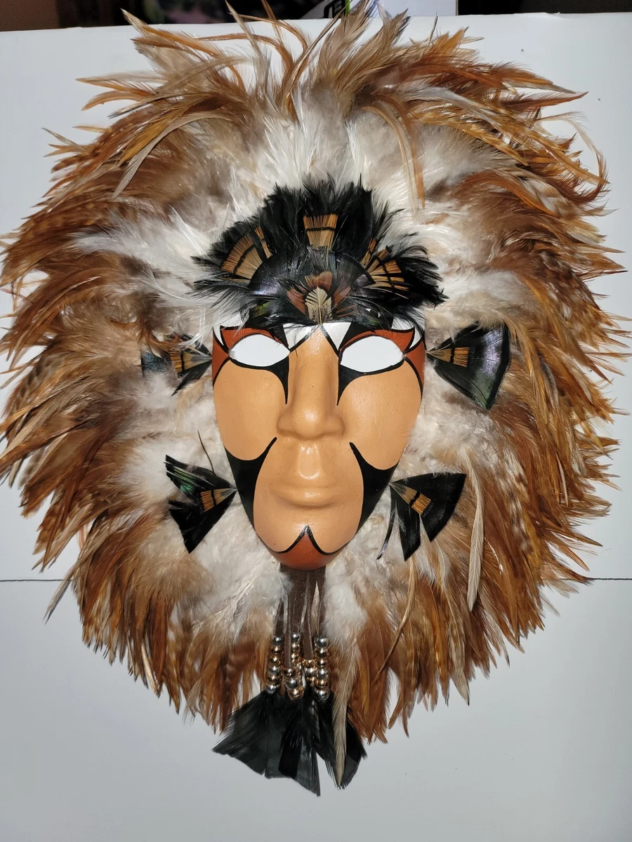 Native American Masks With Feathers