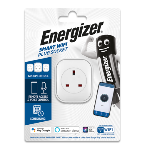 Energizer Smart Wifi Plug UK 3 Pin With Remote Access & Voice Control ...