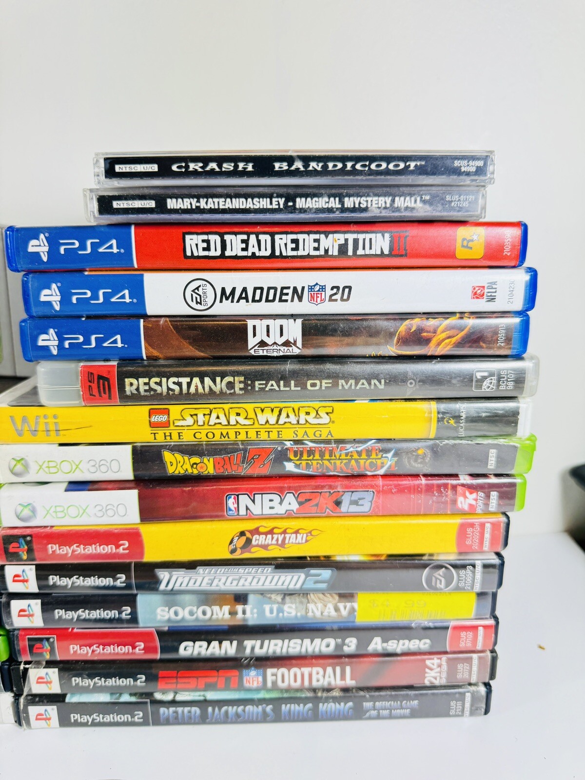 Lot Of 100 PS2 PS3 PS4 N64 NES Wii DS GBA Xbox Game Disc Scratched Not ...