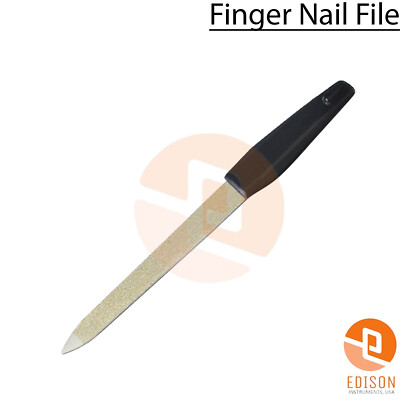 Professional Finger Nail File Black Metal Manicure Nail Art File ...
