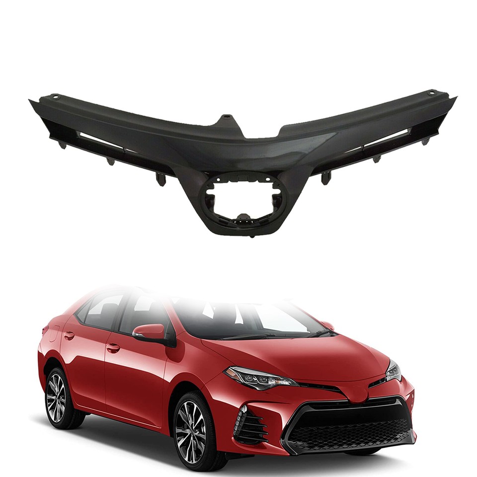 Front Bumper Upper Hood Grille For 2017-2019 Toyota Corolla SE/XSE ...